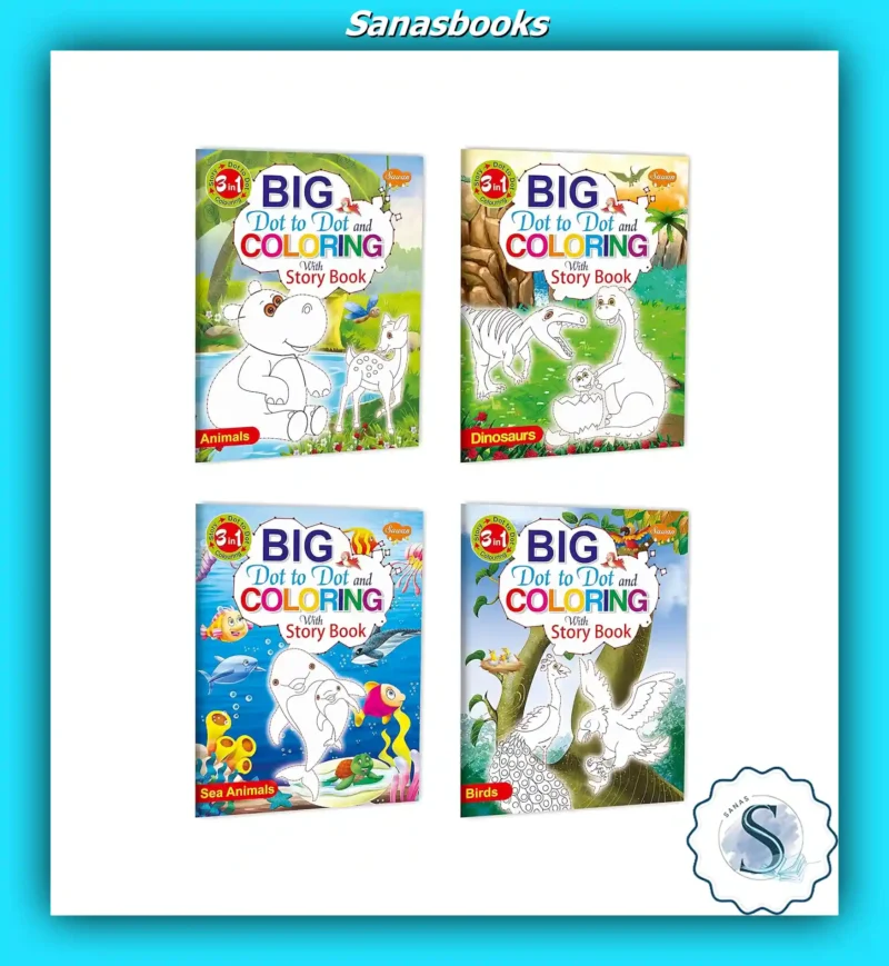 Big Dot To Dot And Colouring With Story Books